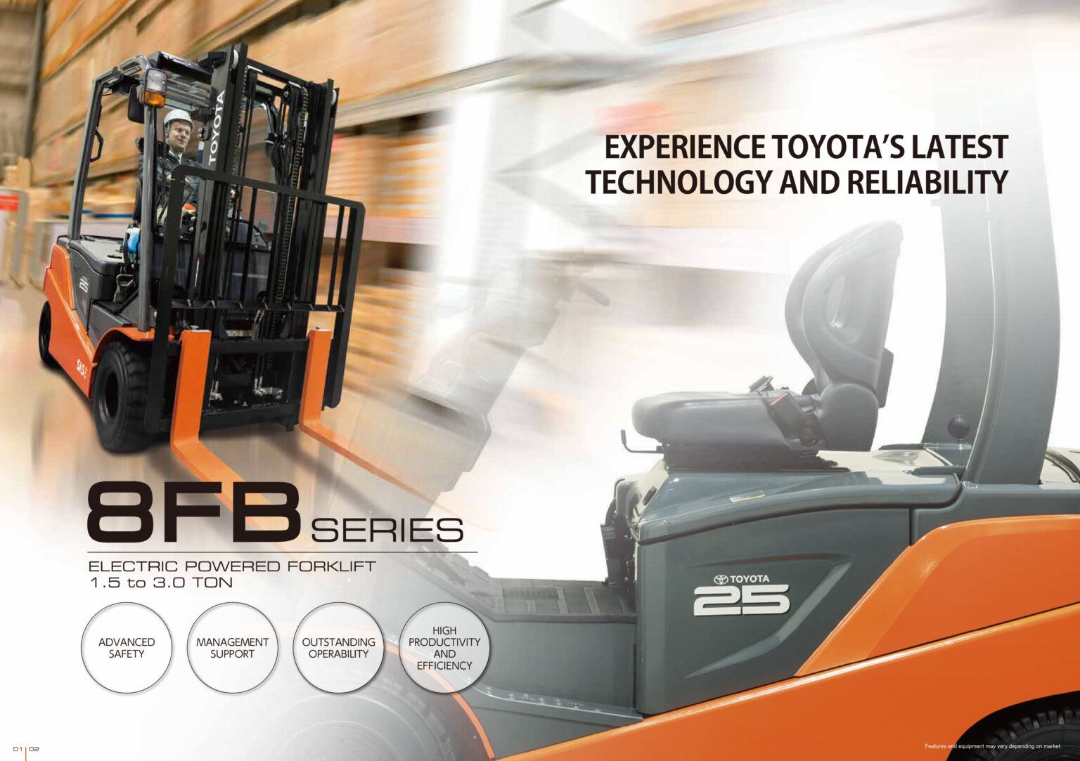 Toyota 8 series 4 Wheel Electric CB 1.5t - 3.0t N - Toyota Material Handling Warehouse Solutions